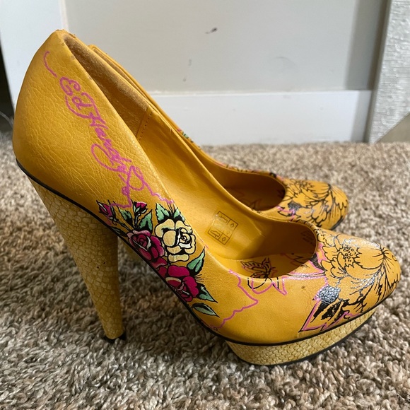 Ed Hardy | Shoes | Ed Hardy Platform Heels 6 | Poshmark